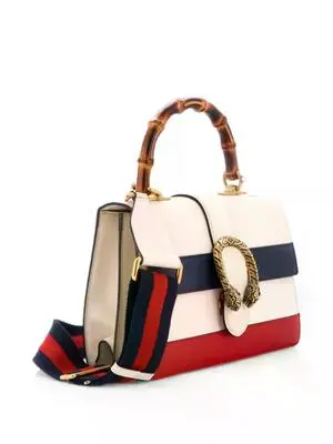 Gucci Dionysus Bamboo Top Handle Bag Colorblock Leather Medium Satchel