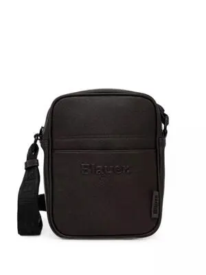 BLAUER. Embossed Logo Messenger Bag - Brown