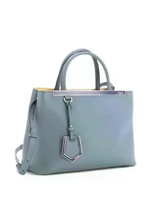 Fendi 2jours Leather Petite Satchel Bag - Green