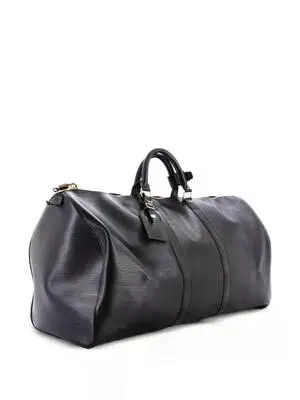 LOUIS VUITTON Keepall Epi Leather 55 Travel Bag - Black