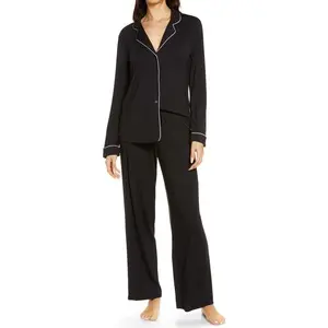 Nordstrom Moonlight Eco Knit Pajamas Black