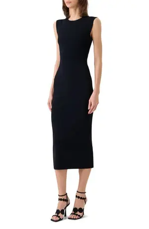 Akris Sleeveless Signature Jersey Midi Dress