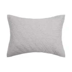 ELISABETH YORK Emory 100% Cotton Pillow Sham 20" X 26 - Grey