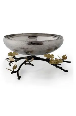 Michael Aram Ginkgo Footed Bowl - Silver