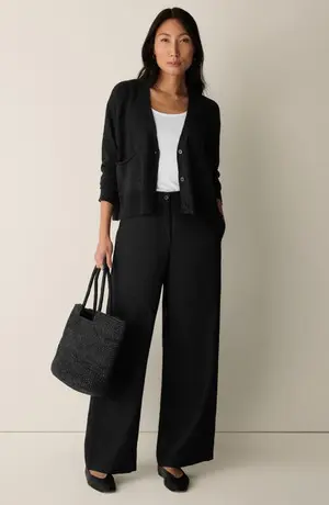 Eileen Fisher High-waisted Organic Linen Pants