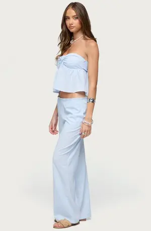EDIKTED Cersei Stripe Strapless Top