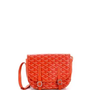 Goyard Belvedere Messenger Bag Coated Canvas With Leather Pm - Orange