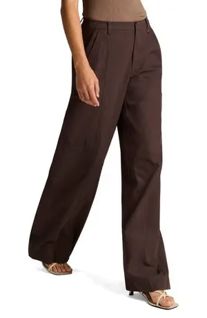 Vince Mid Rise Wide Leg Panel Pants