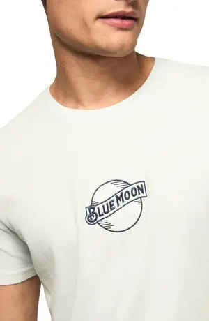 Lucky Brand Blue Moon Logo Graphic T-shirt