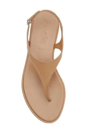 AeydĒ Raine Leather Thong Sandal - Hazelnut