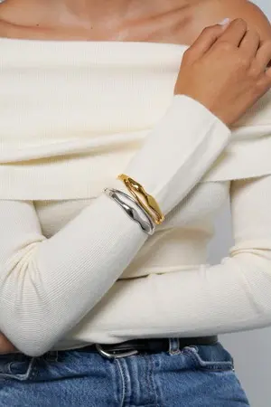 ZYNNIA COLLECTIVE Flow Cuff - Silver