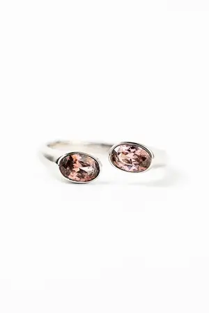 ZYNNIA COLLECTIVE Open Duo Ring - Silver
