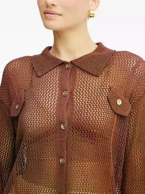 FRACOMINA Sheer Knit Pocket Shirt