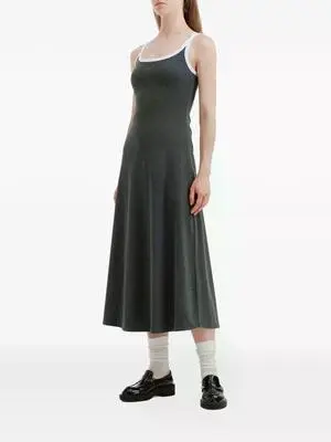 B+AB Charcoal Criss-cross Strap Midi Dress