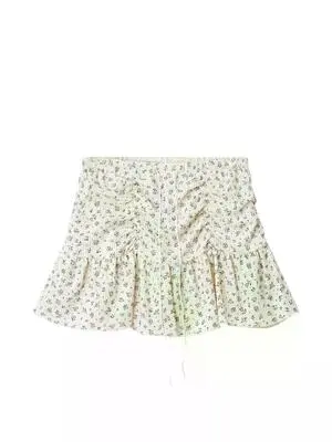 B+AB Floral Print Ruched Skirt