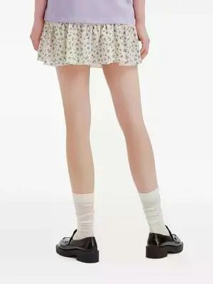B+AB Floral Print Ruched Skirt