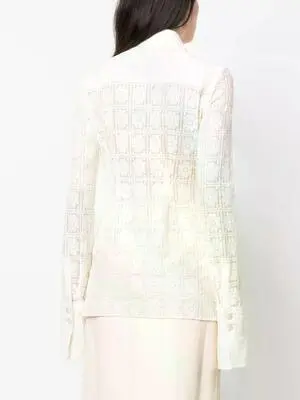 Sportmax Sava Floral-lace Fitted Shirt