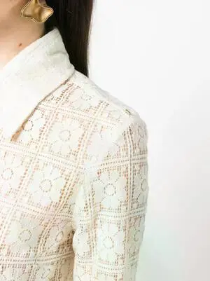 Sportmax Sava Floral-lace Fitted Shirt