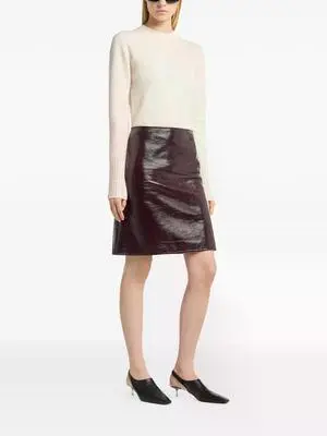 COURREGES Logo Patch Ribbed Sweater
