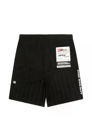 AAPE BY *A BATHING APE Logo-patch Striped Shorts
