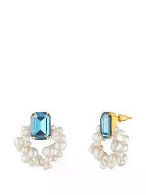 PHENOMENAL STUDIO Crystal Pearl Earrings