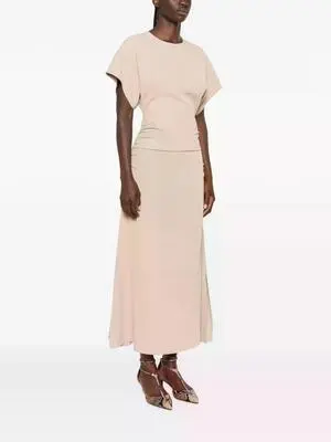 VICOLO Ruched Detail Midi Dress