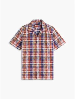 Tommy Hilfiger Regular Fit Ikat Plaid Camp Shirt