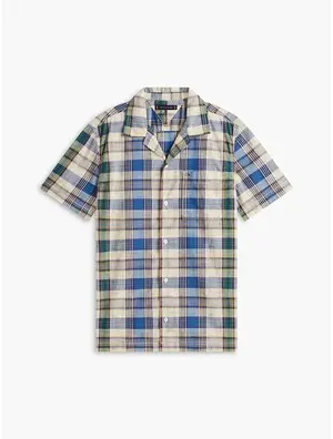Tommy Hilfiger Regular Fit Ikat Plaid Camp Shirt