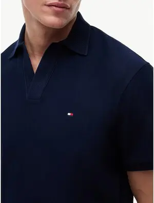 Tommy Hilfiger Classic Fit Open Placket Crepe Polo