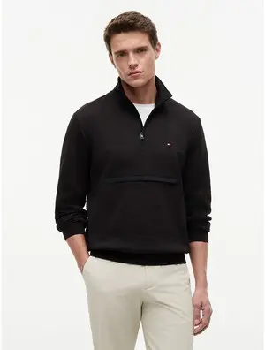 Tommy Hilfiger Performance Quarter-zip Sweatshirt - Black