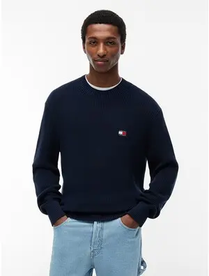 Tommy Hilfiger Textured Crewneck Sweater - Navy