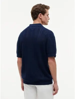 Tommy Hilfiger Relaxed Fit Pointelle Sweater Polo