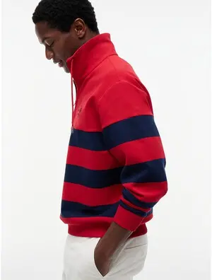 Tommy Hilfiger Breton Stripe Quarter-zip Sweatshirt