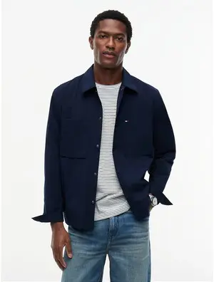 Tommy Hilfiger Th Performance Regular Fit Shirt Jacket - Light Navy