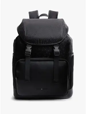 Tommy Hilfiger Flag Logo Jacquard Travel Backpack - Black