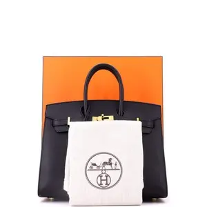 Hermès Birkin Sellier Bag Black Madame With Gold Hardware 25