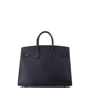 Hermès Birkin Sellier Bag Black Madame With Gold Hardware 25
