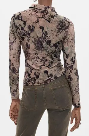 Desigual Print Stretch Button-up Shirt
