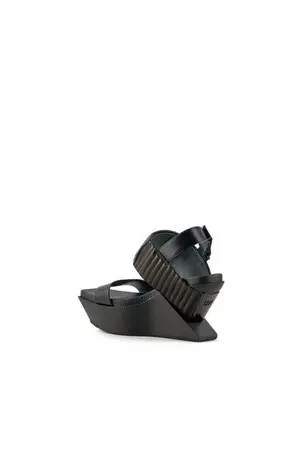United Nude Delta Wedge Puffier Sandals - Black