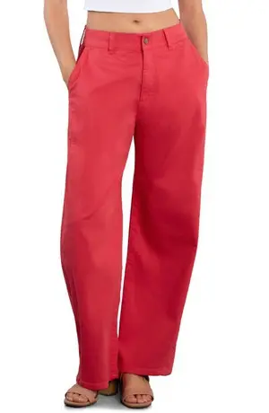 WASH LAB DENIM Sweetheart Stripe Barrel Leg Jeans - Teaberry