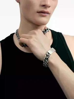 MAISON MARGIELA Brass Curb-link Chain Bracelet - Silver