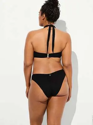 Victoria's Secret Textured Jacquard Brazilian Bikini Bottom - Black