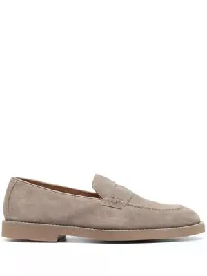 DOUCAL'S Almond Suede Loafers - Neutrals