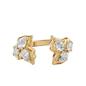 AYA FINE JEWELRY 10k Gold Pear & Marquise Diamond Open Ring - Yellow