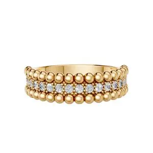AYA FINE JEWELRY Beaded Diamond Band In 10k Gold - Yellow