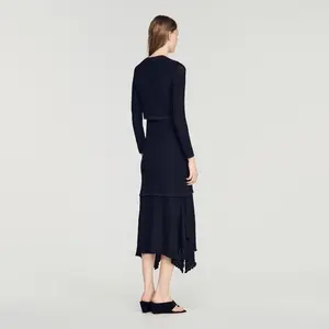 Sandro Decorative Pointelle Cropped Cardigan