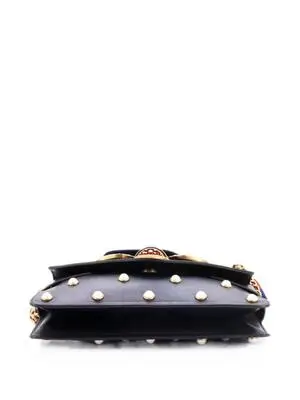 Gucci Broadway Pearly Bee Embellished Leather Mini Shoulder Bag