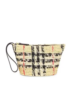 Burberry Small Margate Pouch In Brown,blue - Sand