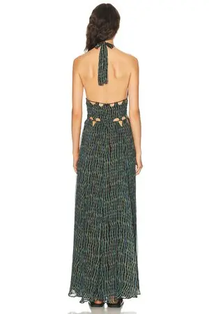 Staud Zaria Dress In Brown