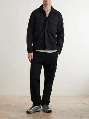 Stone Island Garment-dyed Cotton-blend Twill Overshirt